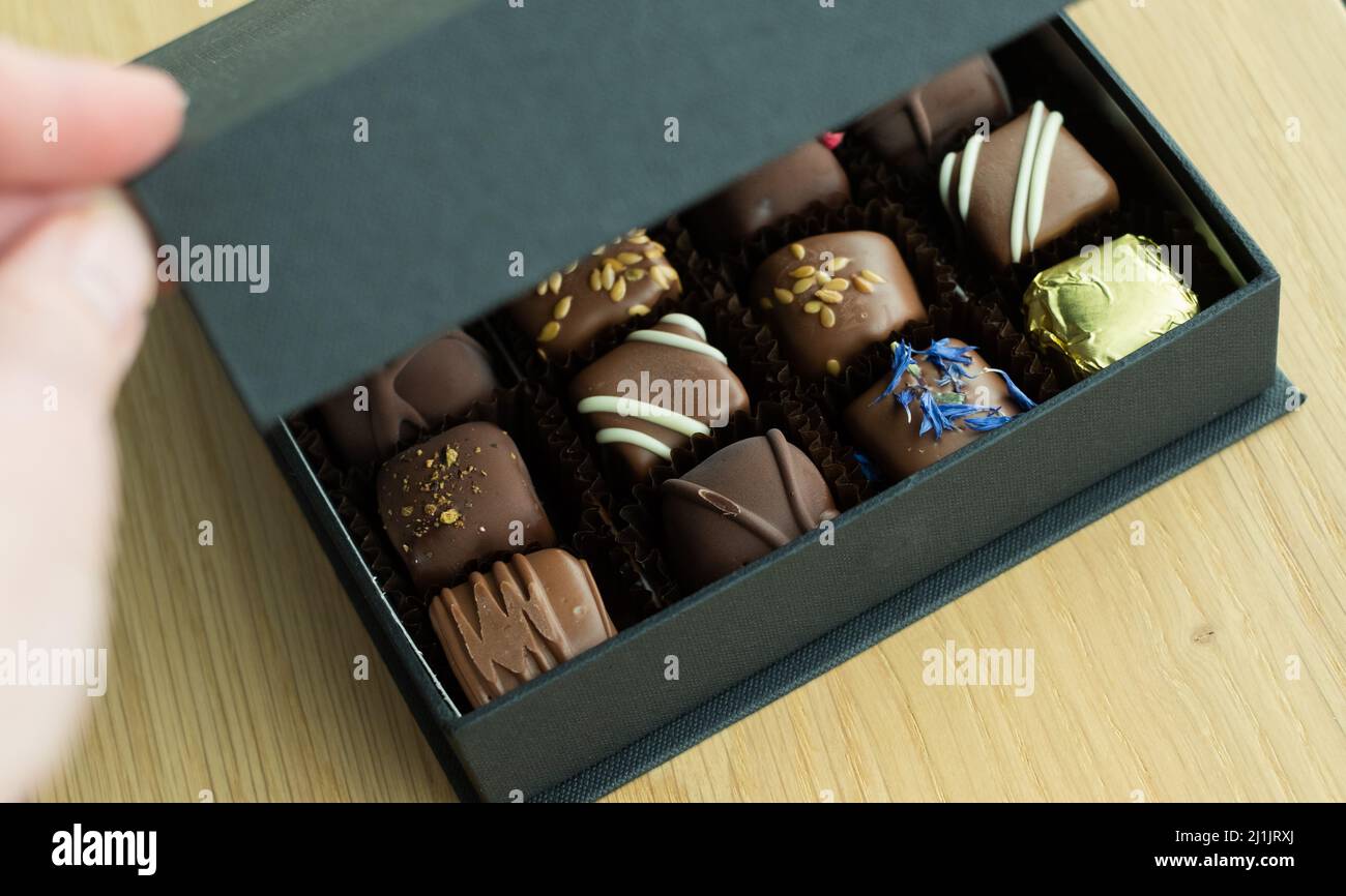 Fine belgian chocolates hi-res stock photography and images - Alamy