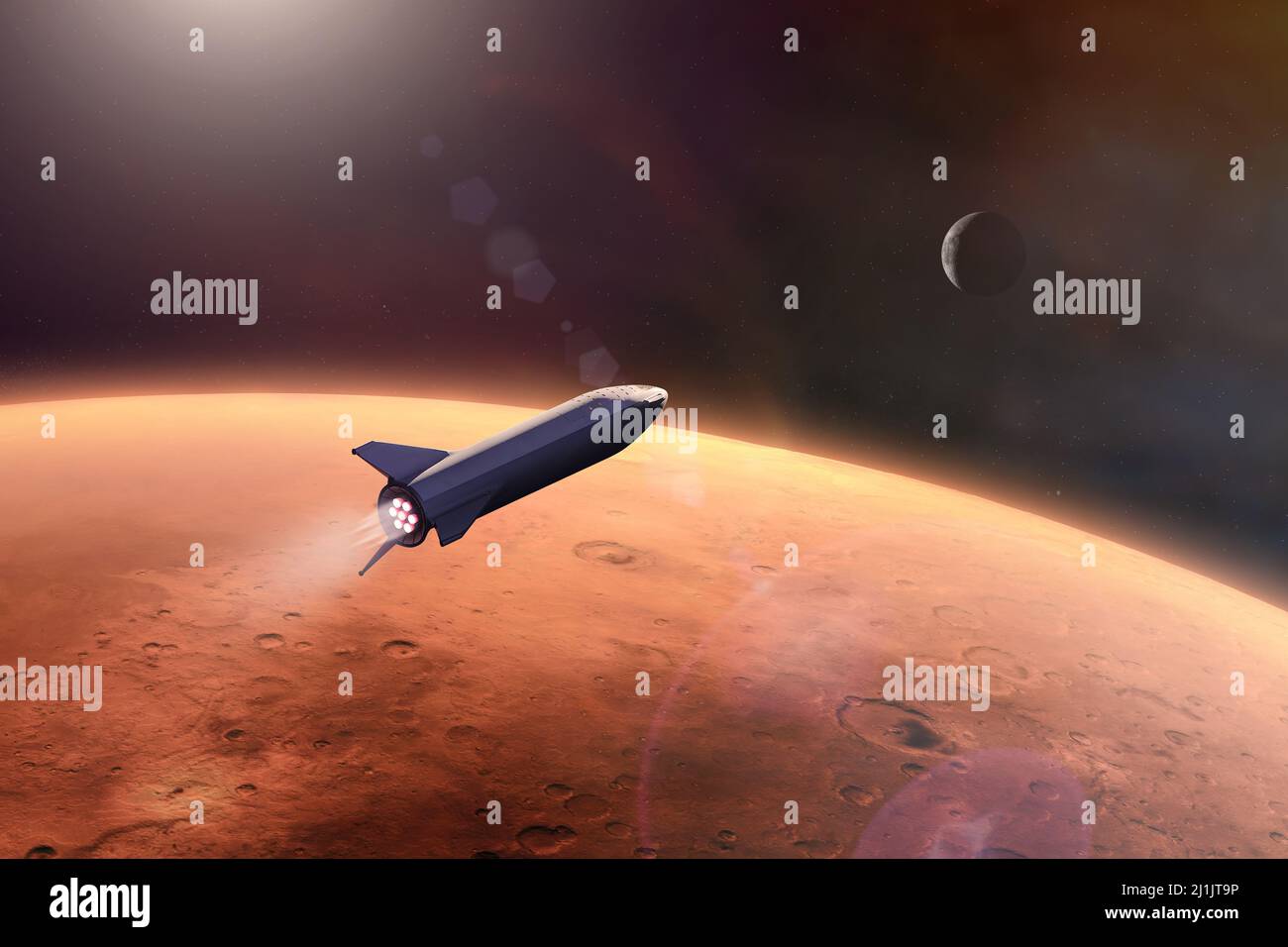 Star ship take off mission from Mars planet. Elements of this image ... Star ship take off mission from Mars planet. Elements of this image ...