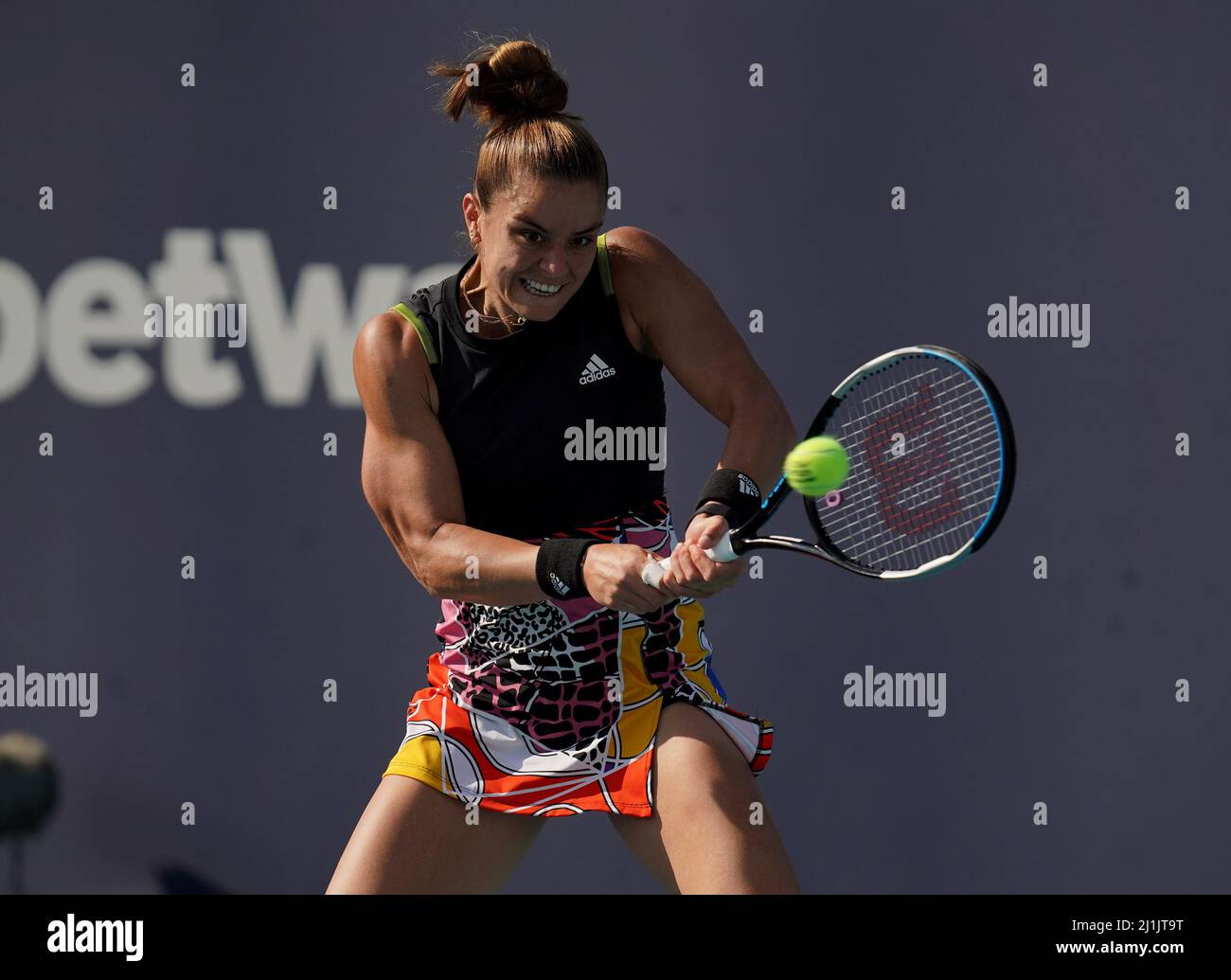 Miami Gardens FL, USA. 25th Mar, 2022. Beatriz Haddad Maia Vs Maria ...