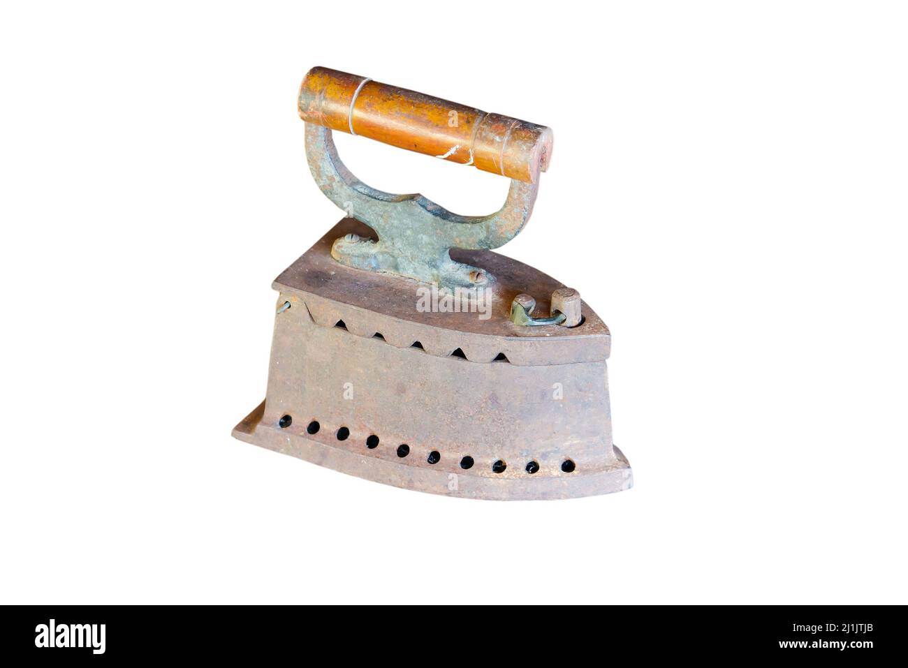 Old iron isolated on white background Stock Photo - Alamy