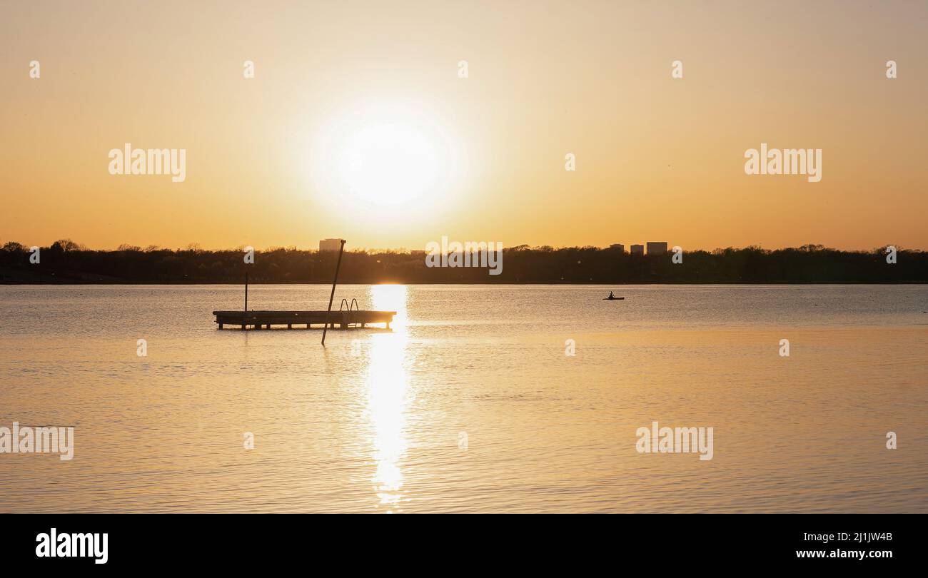 Paddle boat sunset hi-res stock photography and images - Alamy
