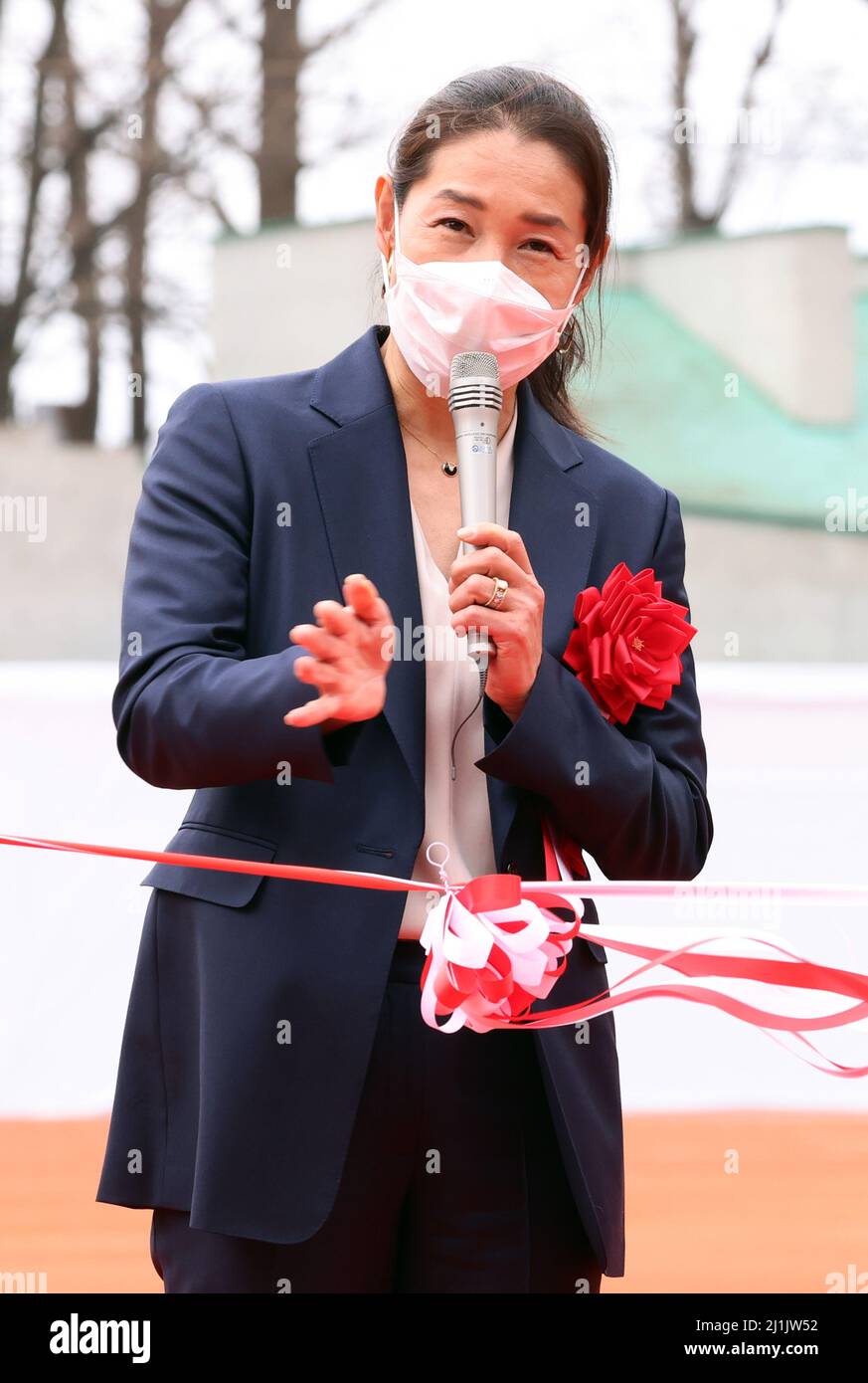 Tokyo, Japan. 26th Mar, 2022. Japan's legendary female tennis player ...