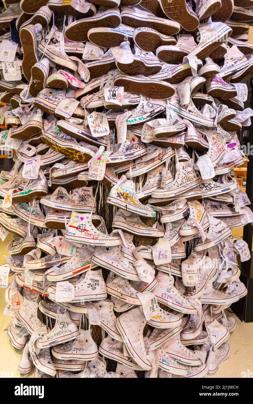 Paris, France, Converse Shoe Store, on Display inside French Department ...