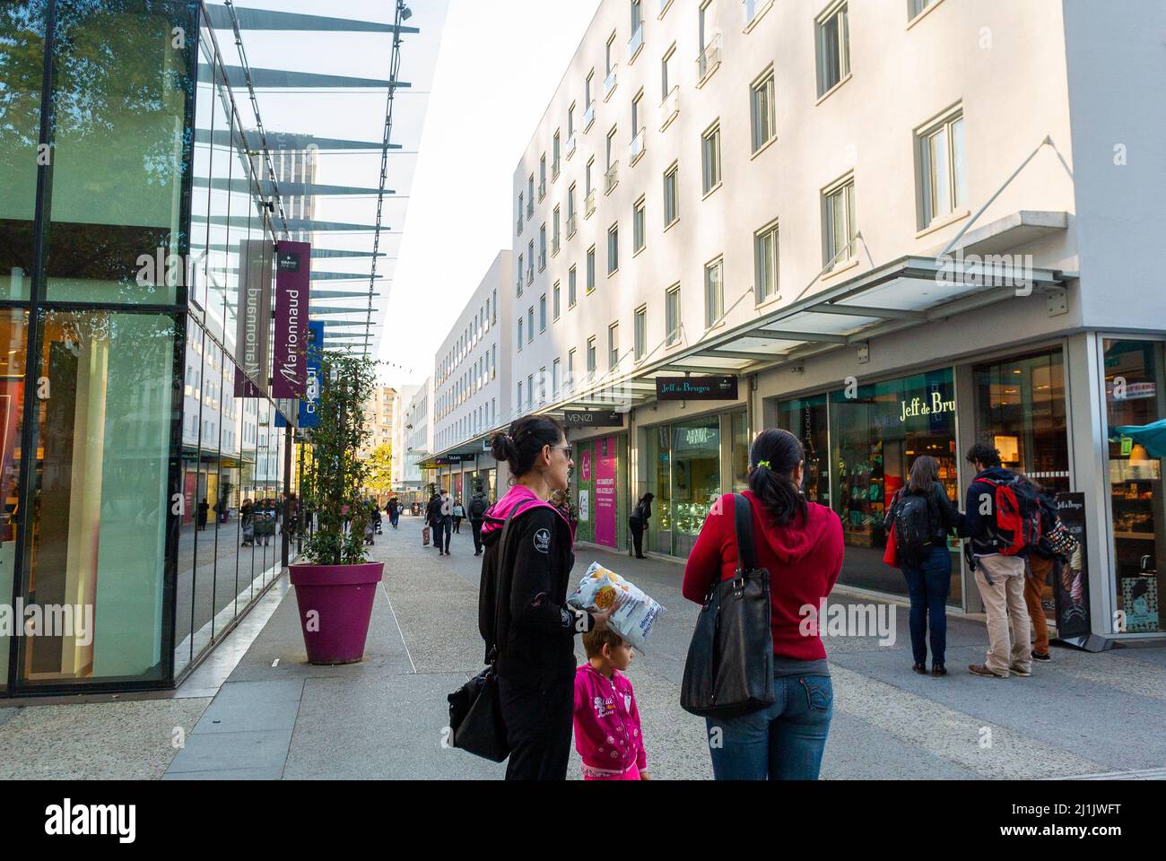 Montreuil, France, Paris Suburbs, People Shopping, Commercial Center in ...