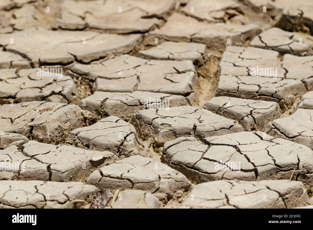 Dry lake bed. Drought ground with cracks Stock Photo - Alamy