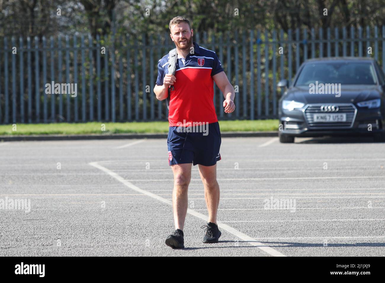 Will Maher #22 of Hull KR arrives at Sewell Group Craven Park Stock ...