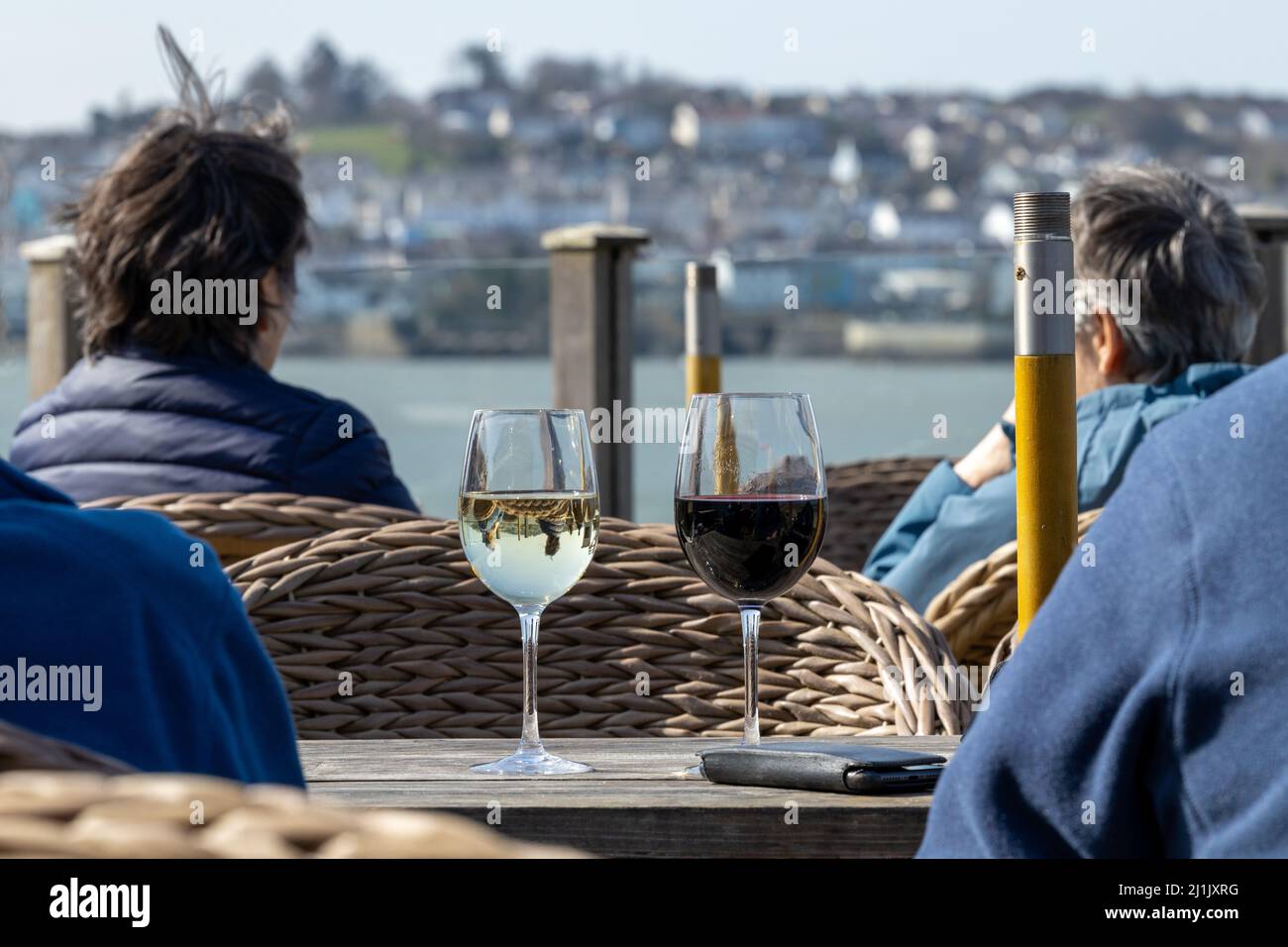 A beachside bar with a sea view Stock Photo - Alamy