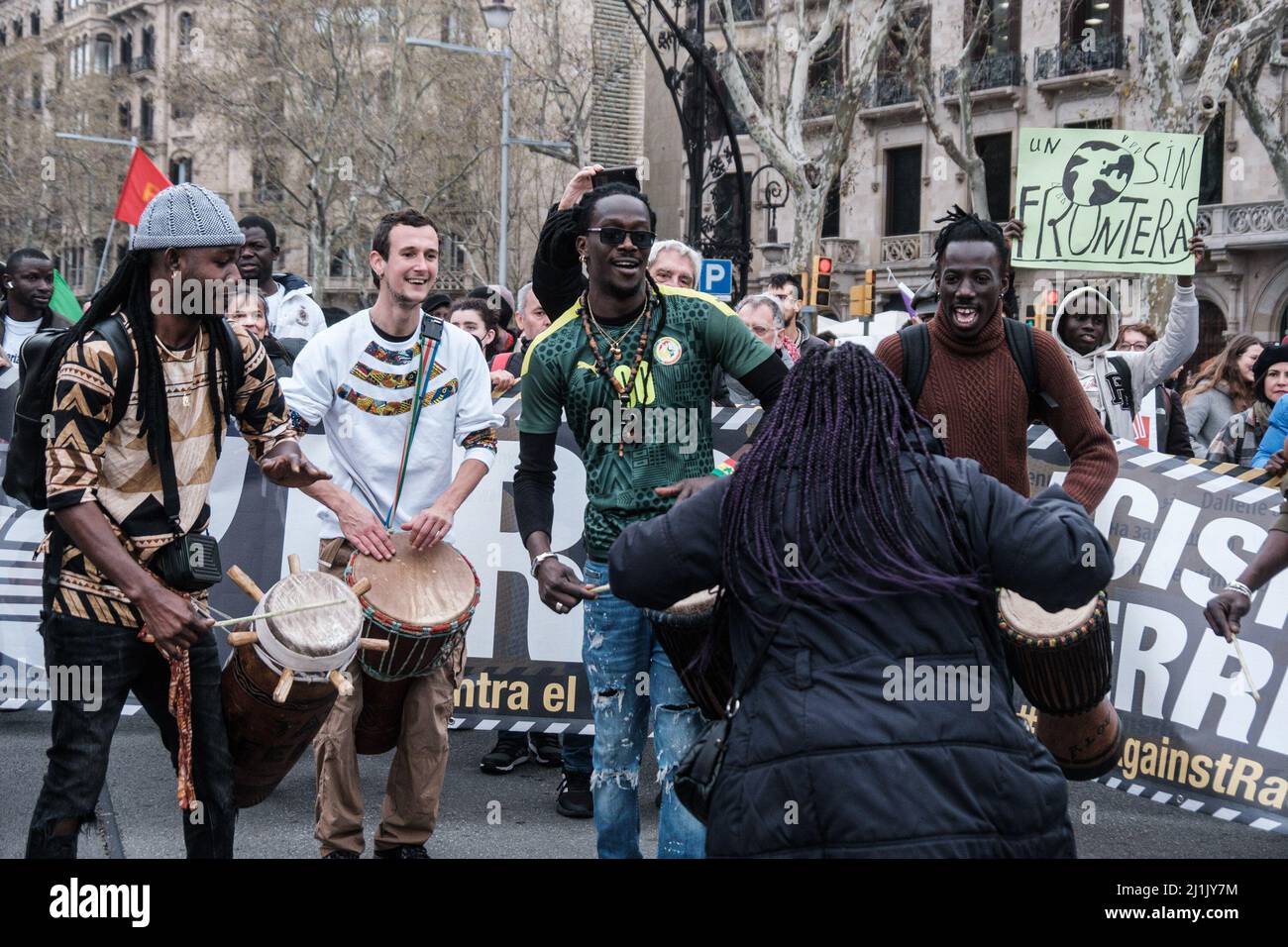 Protesters seen dancing in the middle of the road during the ...
