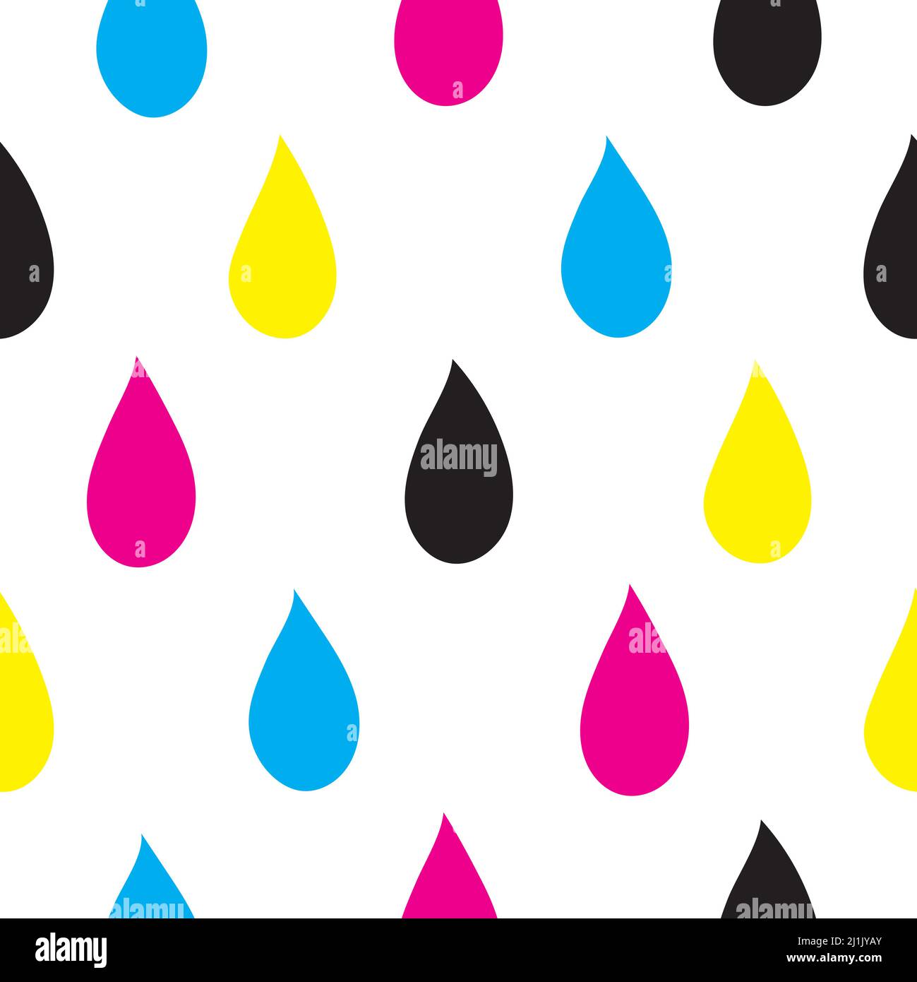 CMYK drops seamless geometric flat pattern. CMYK background. Vector ...