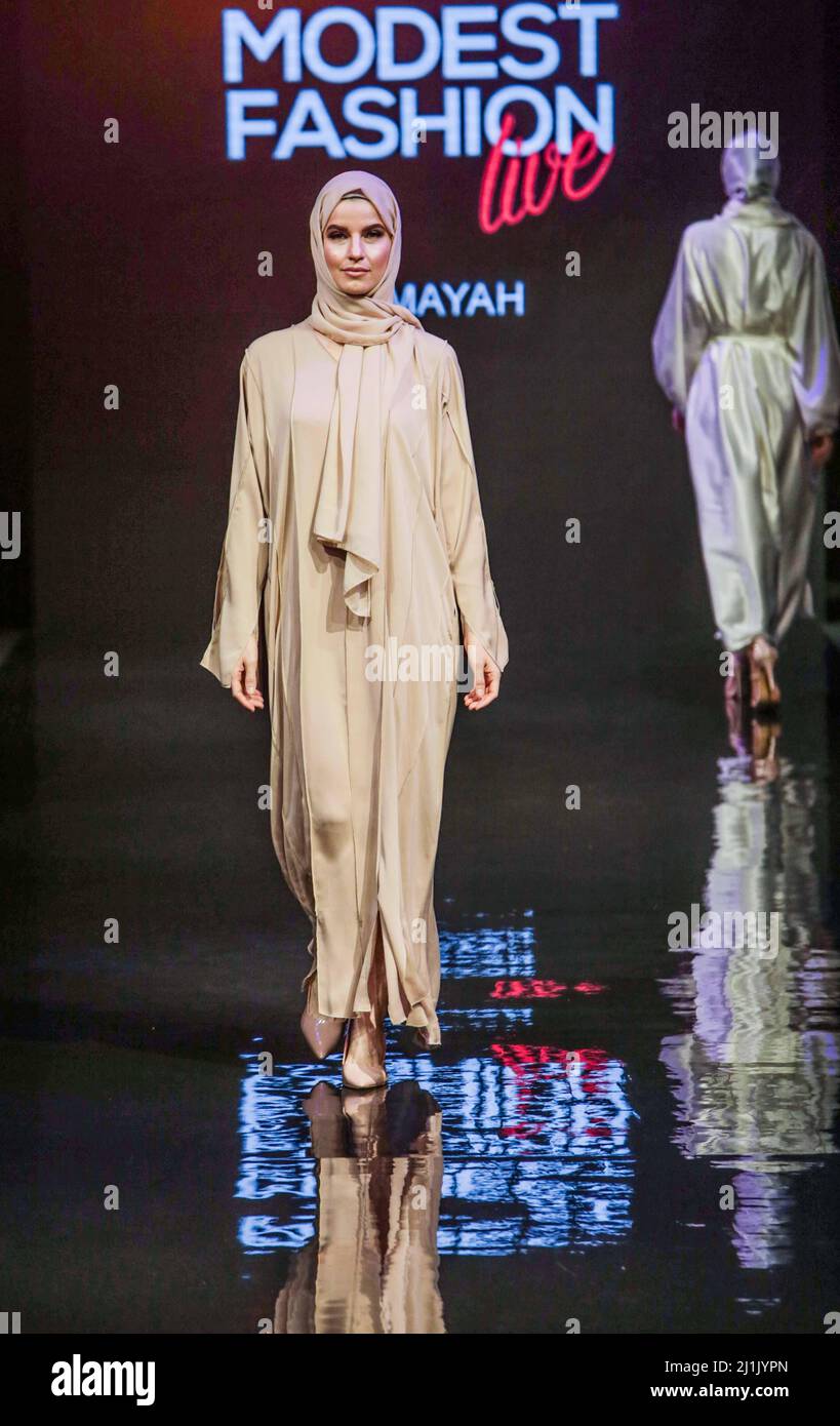 London UK 26 March 2022 Sumayah ,designer, showcasing The latest trends ...