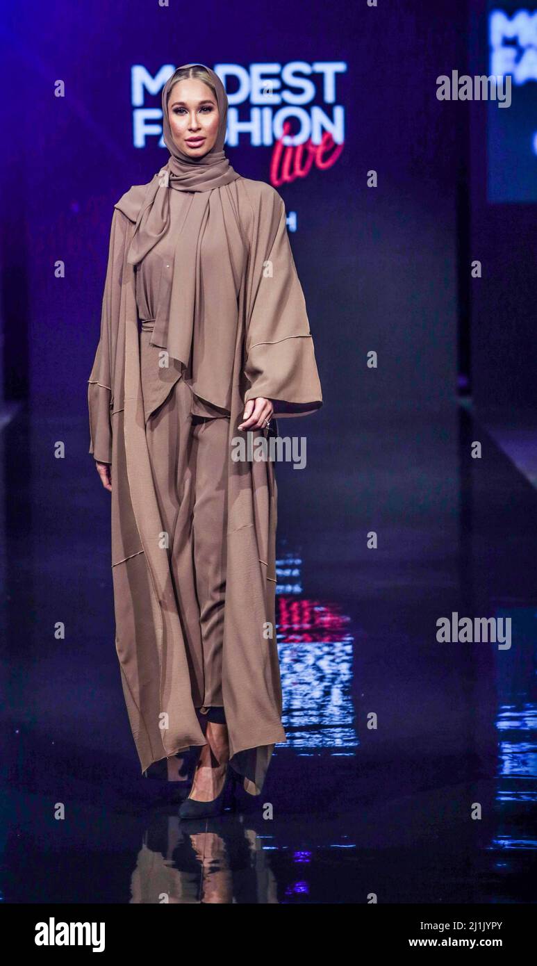 London UK 26 March 2022 Sumayah ,designer, showcasing The latest trends ...