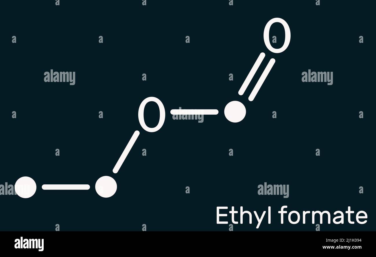 Ethyl formate, ethylformate, ethyl methanoate, formic ether molecule ...