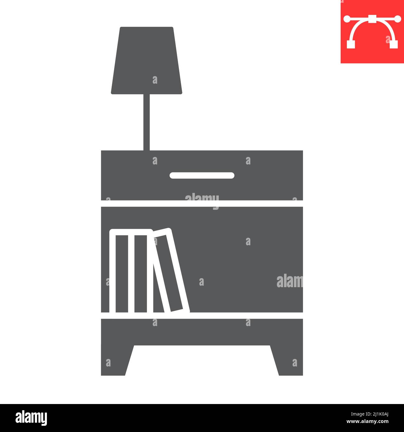 Bedside table icon Stock Vector Images - Alamy