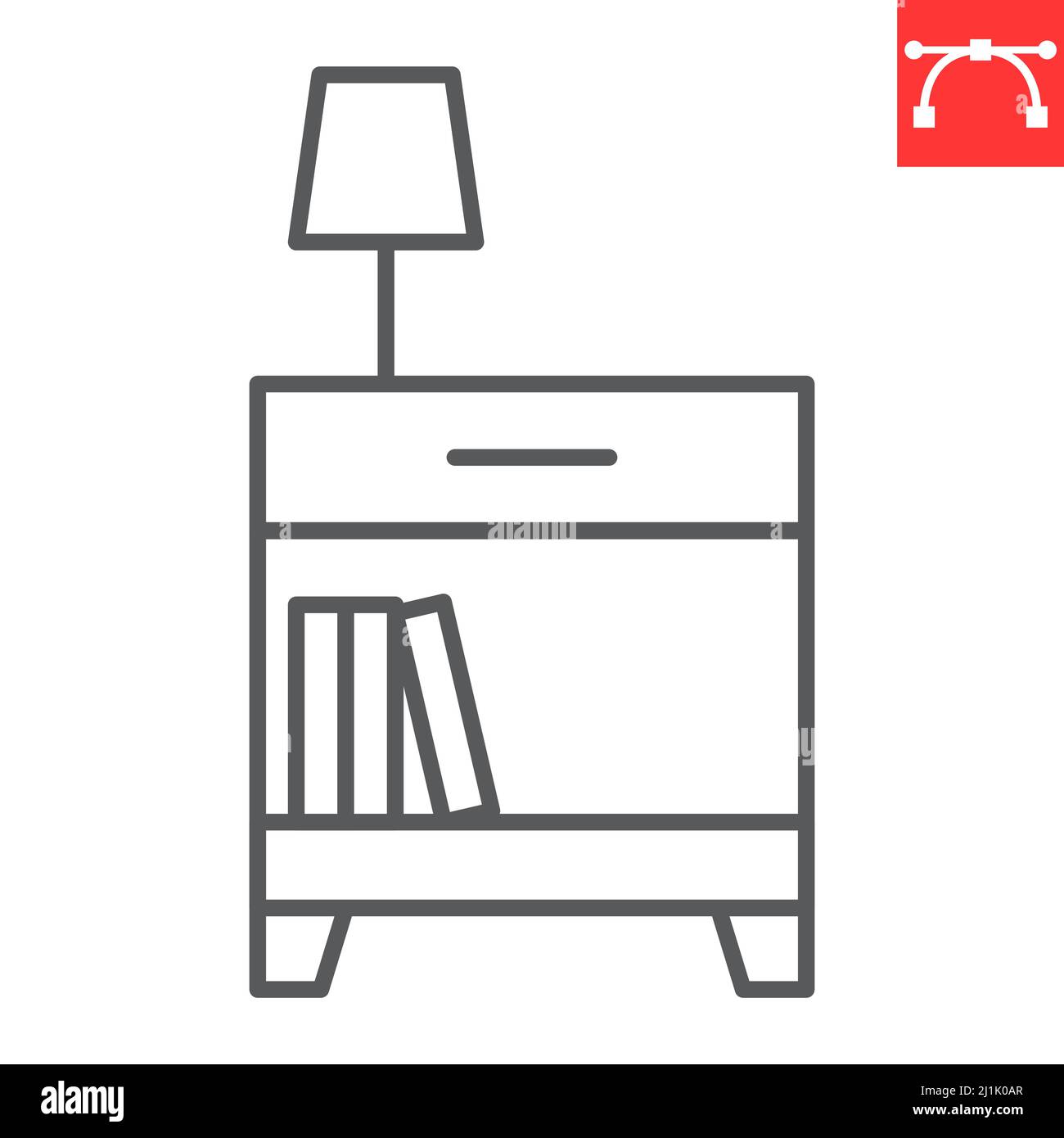 Bedside table drawer Stock Vector Images - Alamy