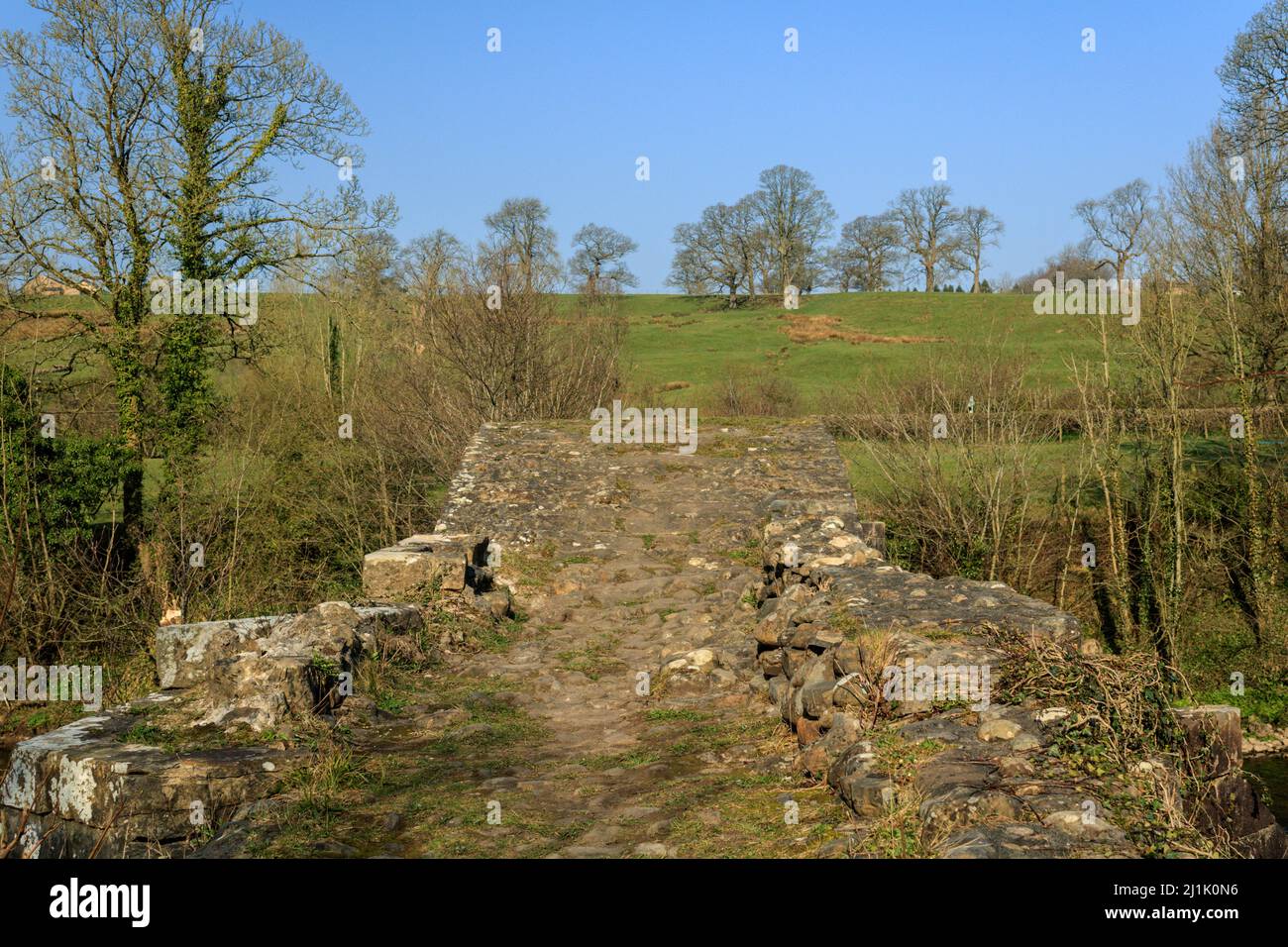 Cromwell's Bridge over the River Hodder, Lancashire Stock Photo - Alamy