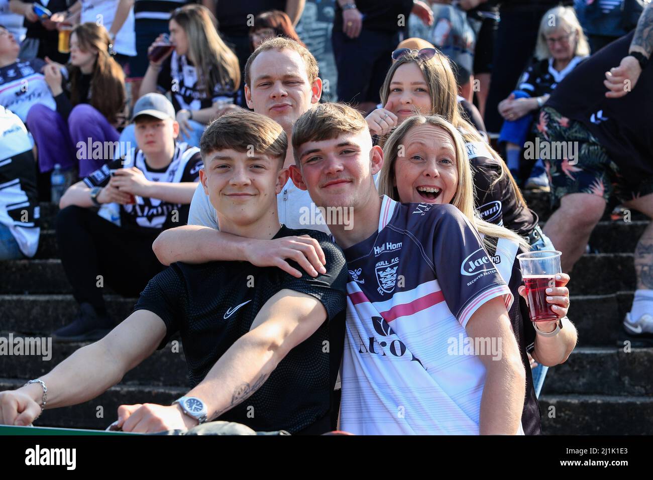 The Hull FC fans in good spirits ahead of the game Stock Photo - Alamy