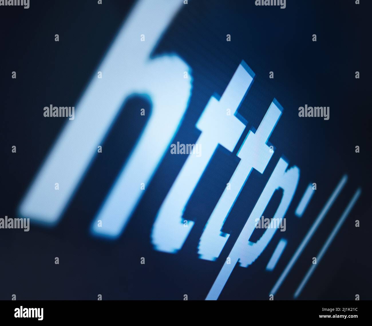 New website alert. Closeup of a search bar on a computer screen Stock ...