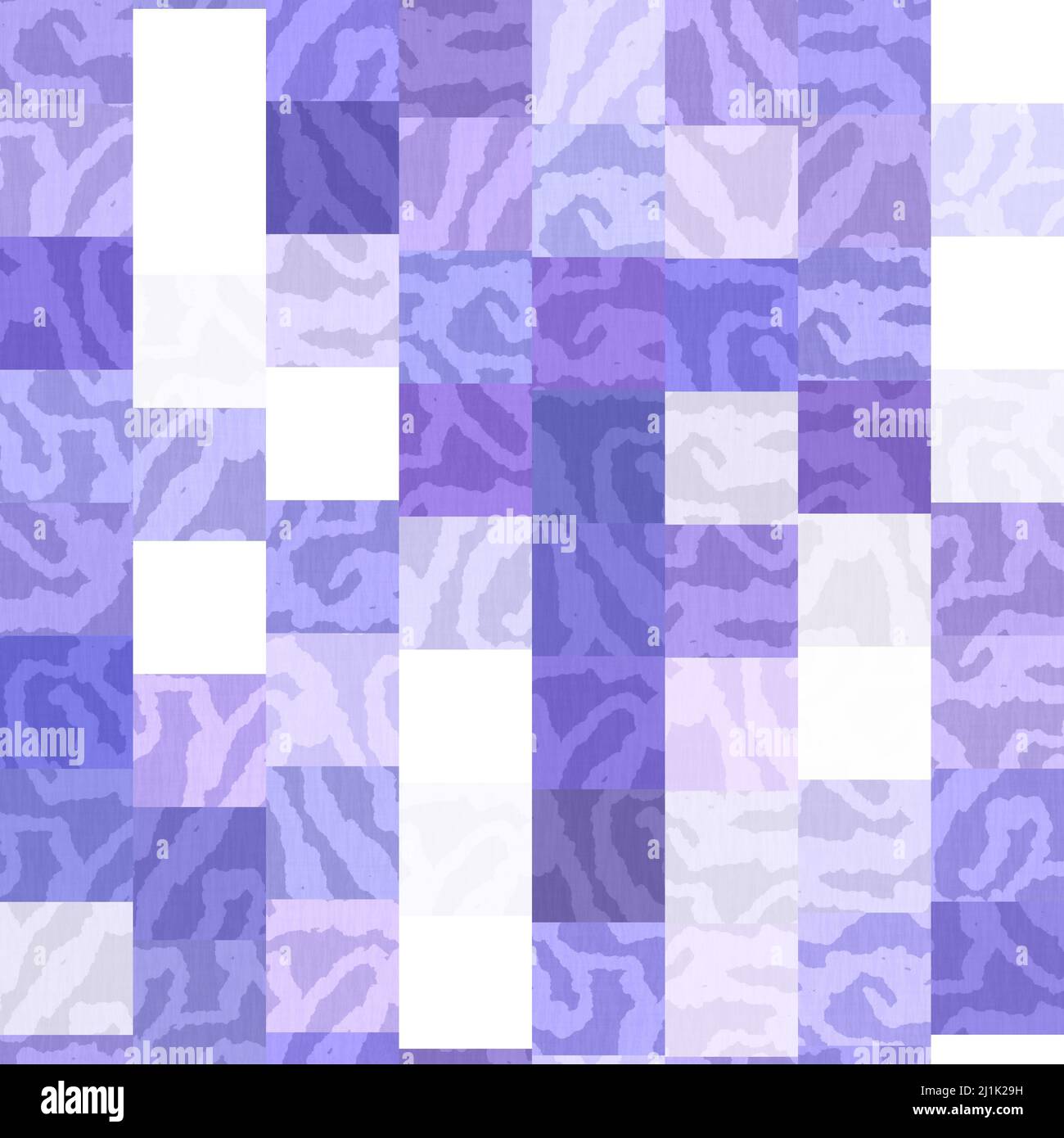 Random patchwork purple mosaic pixel grid seamless pattern. Modern ...