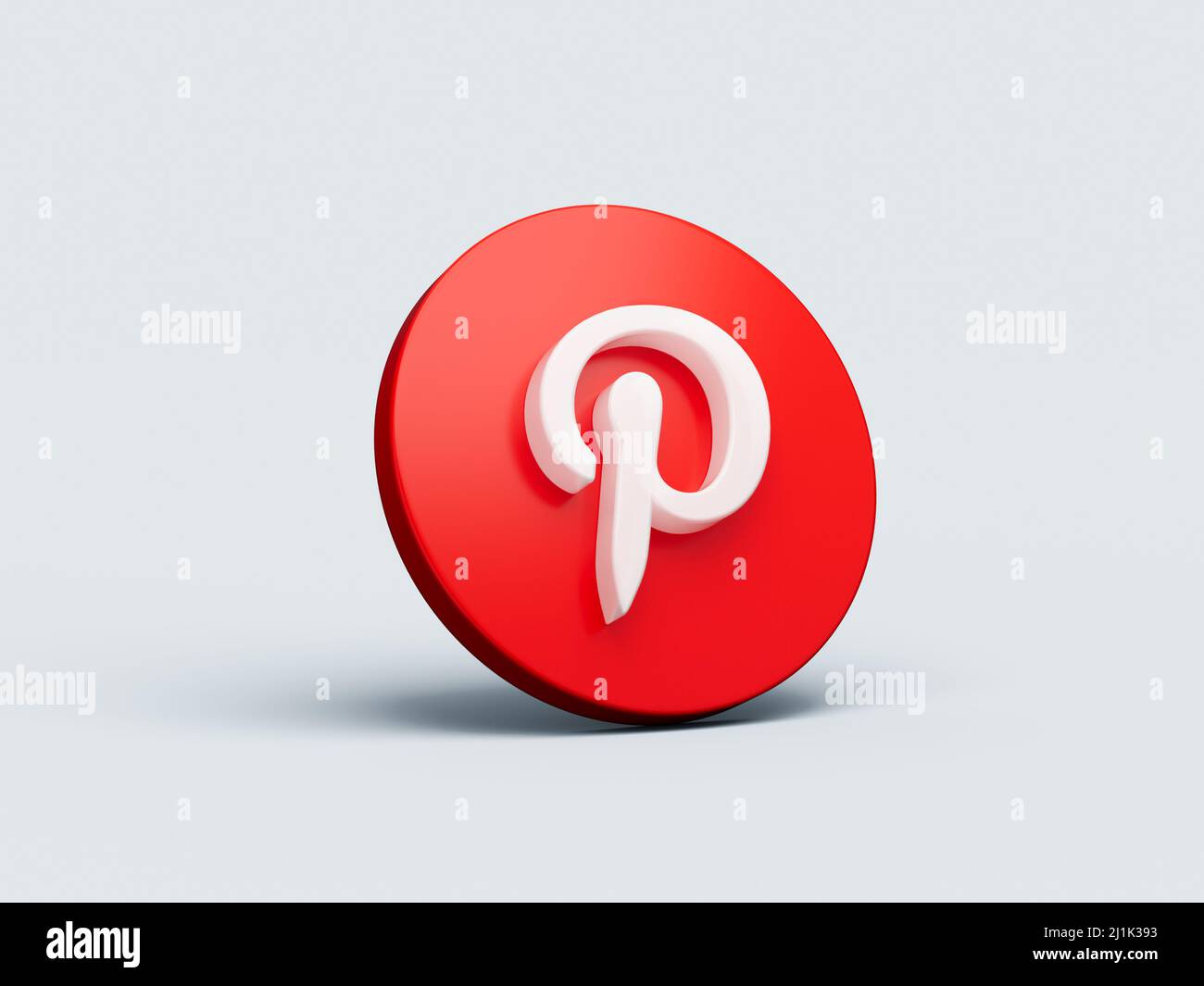 A Pinterest logo or icon isolated on a white background - social media ...