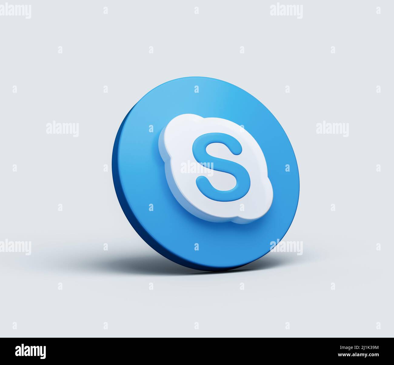 A Skype logo or icon isolated on a white background - social media ...