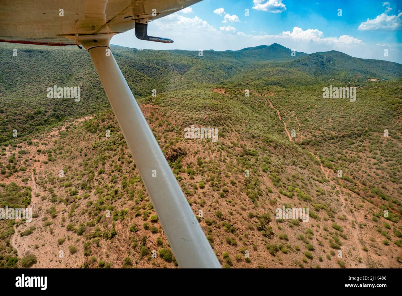 View of the arid landscape of the Great Rift Valley during the dry ...