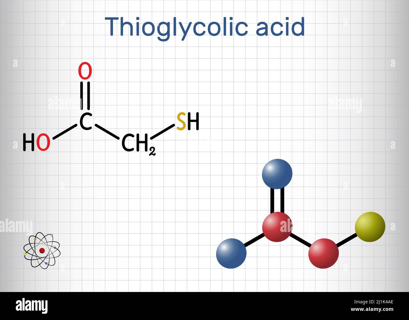 Thioglycolic acid molecule hi-res stock photography and images - Alamy
