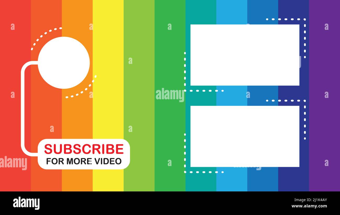 Youtube end screen template Stock Vector Image & Art - Alamy