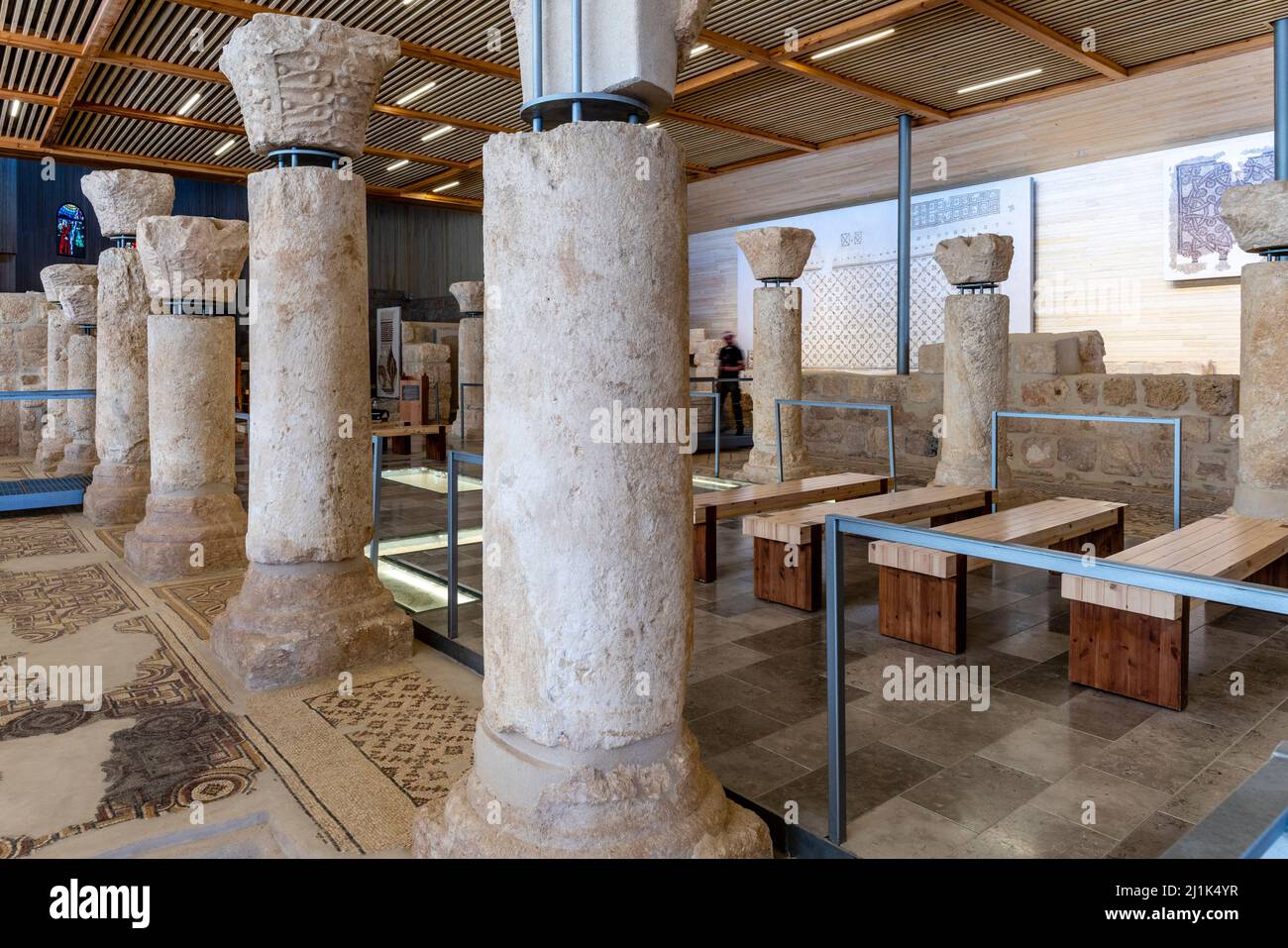 The Interior of Moses Memorial Church, Mt Nebo, Jordan Stock Photo - Alamy