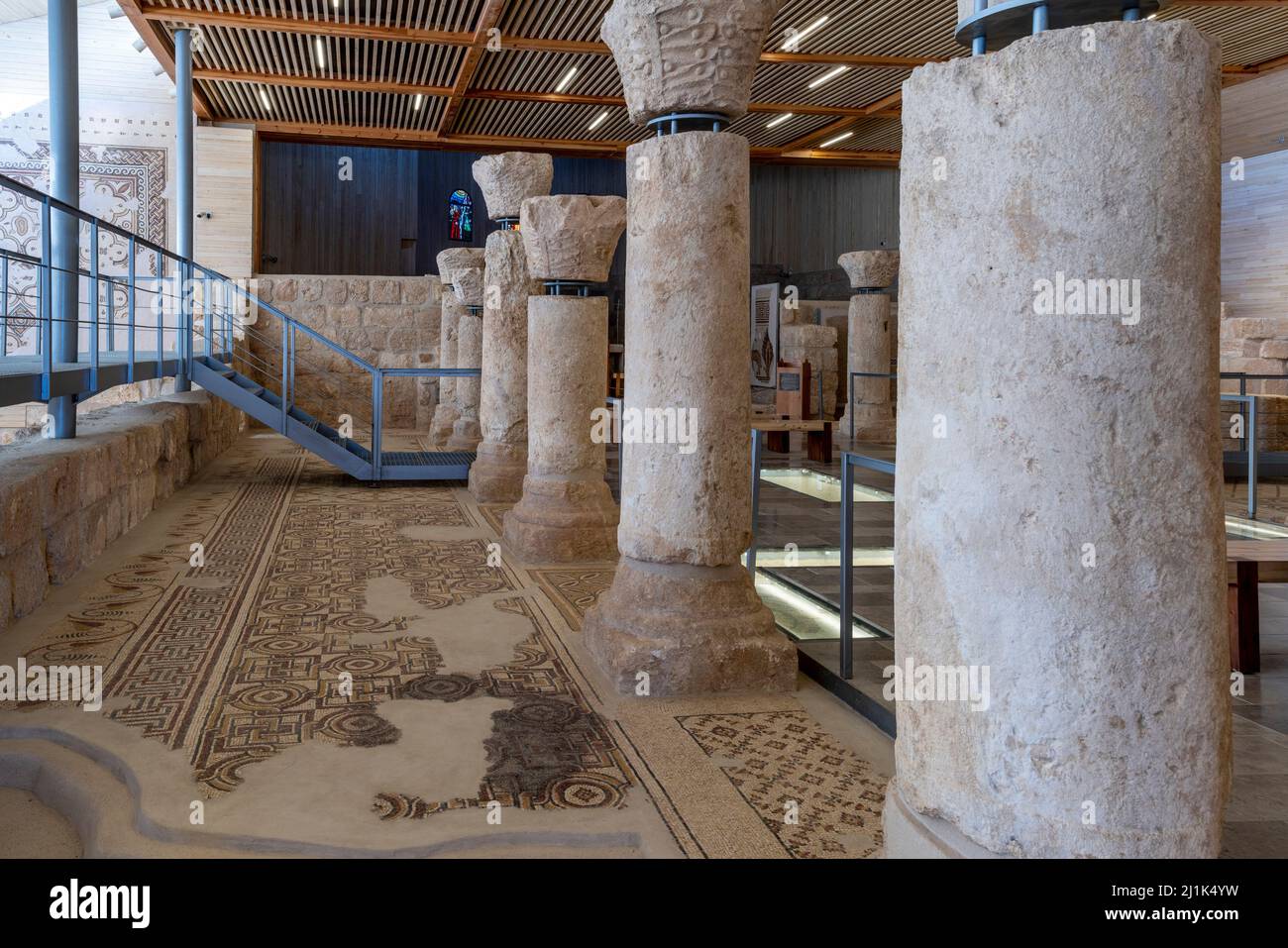 The Interior of Moses Memorial Church, Mt Nebo, Jordan Stock Photo - Alamy