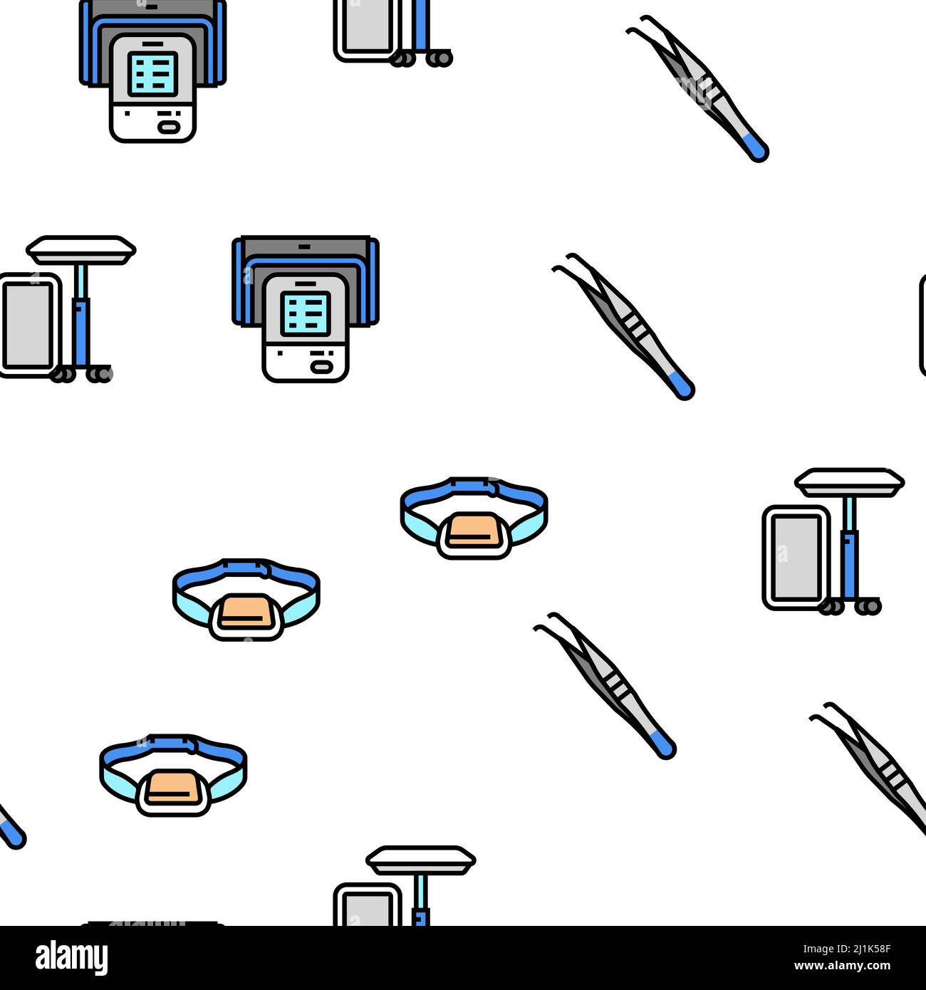 Medical Instrument And Equipment Vector Seamless Pattern Stock Vector ...