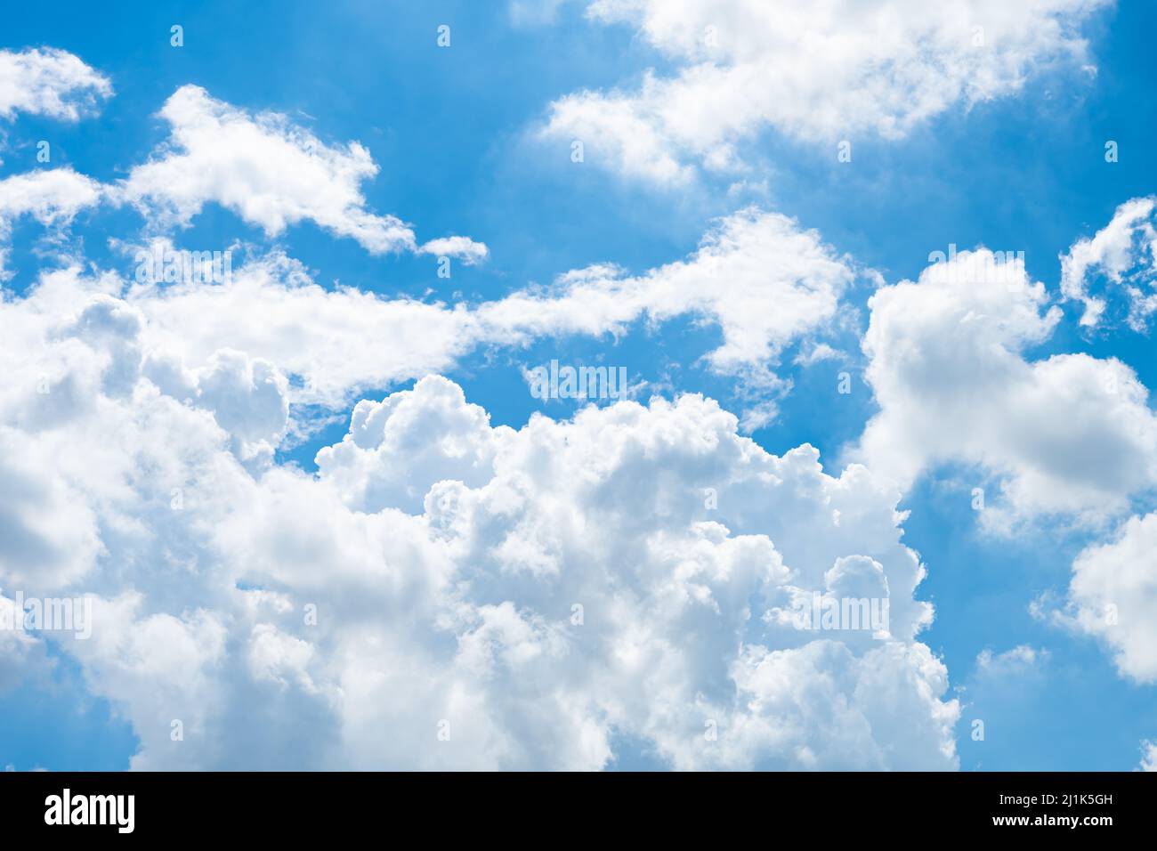 beautiful blue sky with white clouds in the noon time horizontal ...