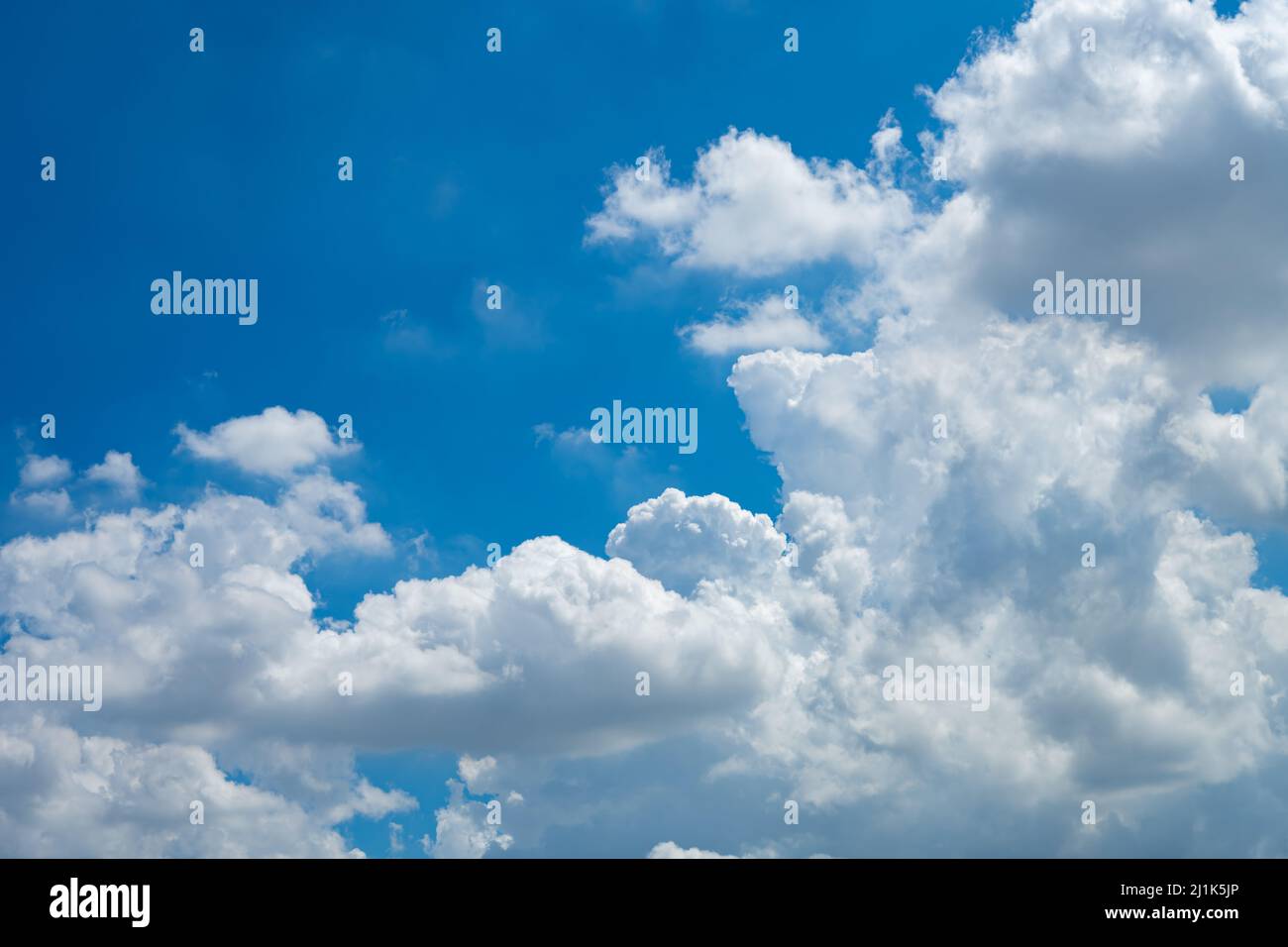 beautiful blue sky with white clouds in the noon time horizontal ...