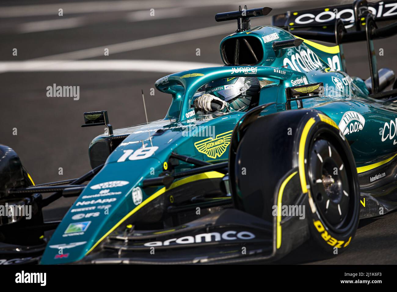 18 STROLL Lance (can), Aston Martin F1 Team AMR22, action during the Formula 1 STC Saudi Arabian ...