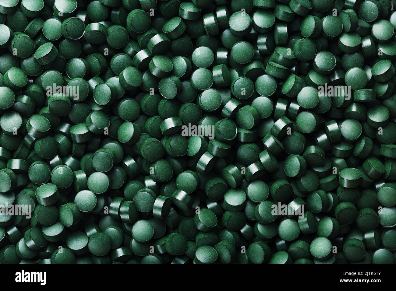 Green tablets from spirulina vegetarian dietary supplement as a full ...