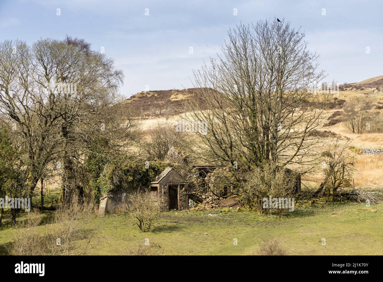 Ruined farm buildings near Blaenavon, Wales, UK Stock Photo - Alamy