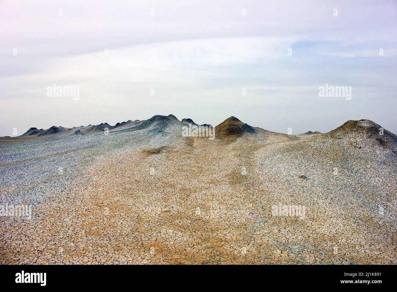 Beautiful mud volcanoes in the mountains. Gobustan. Azerbaijan Stock Photo - Alamy