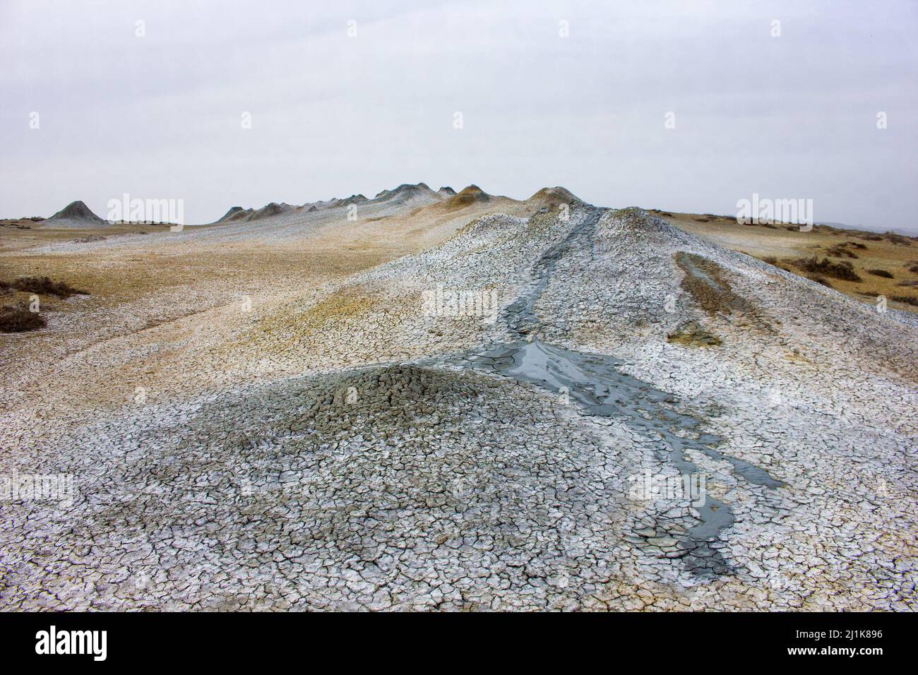 Beautiful mud volcanoes in the mountains. Gobustan. Azerbaijan Stock Photo - Alamy