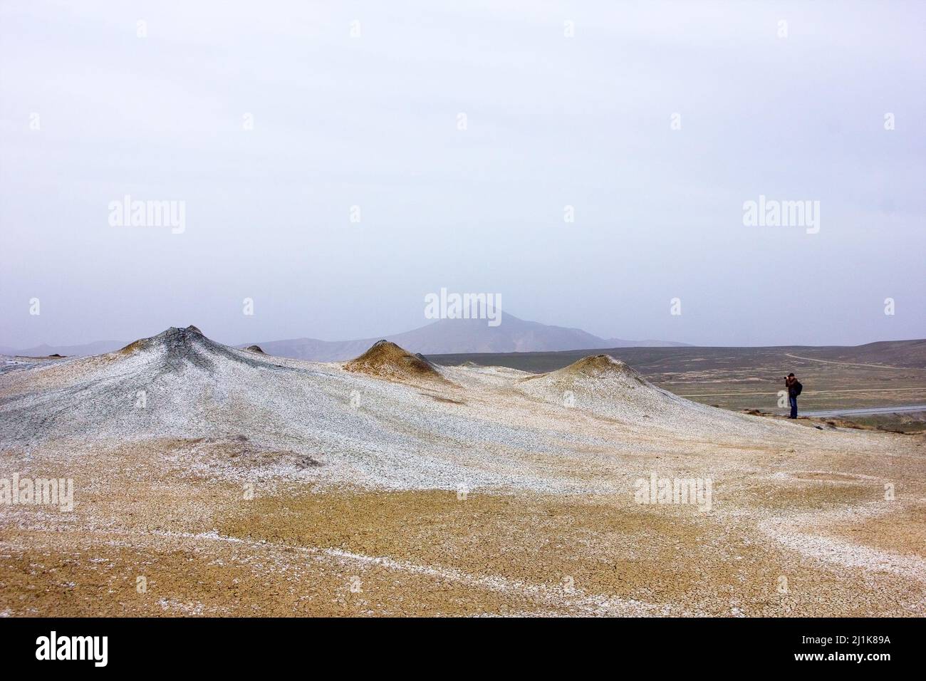 Beautiful mud volcanoes in the mountains. Gobustan. Azerbaijan Stock Photo - Alamy