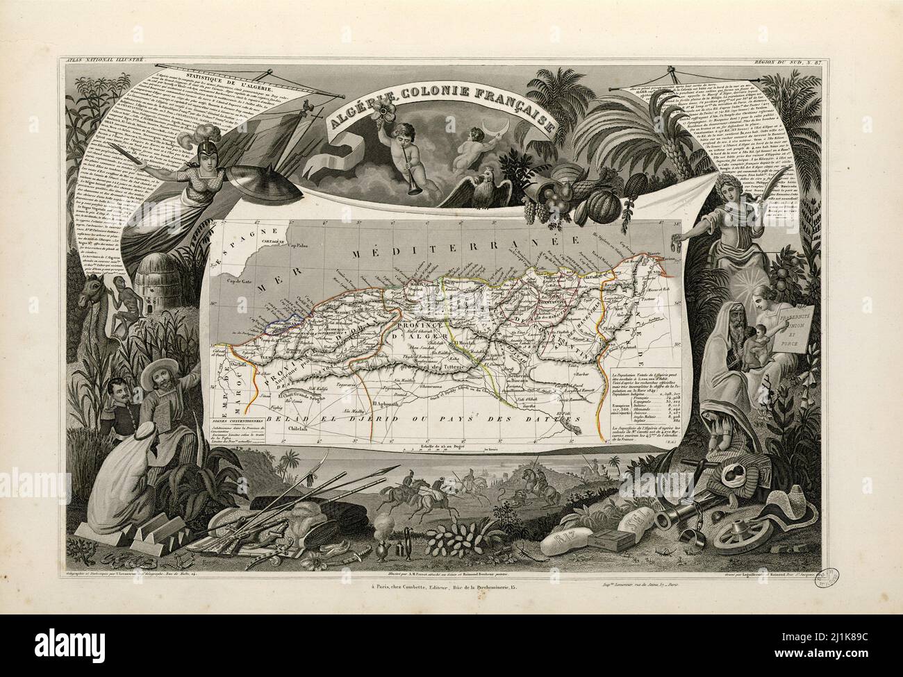 Vintage map French colonies and areas from 19th century. All maps are ...