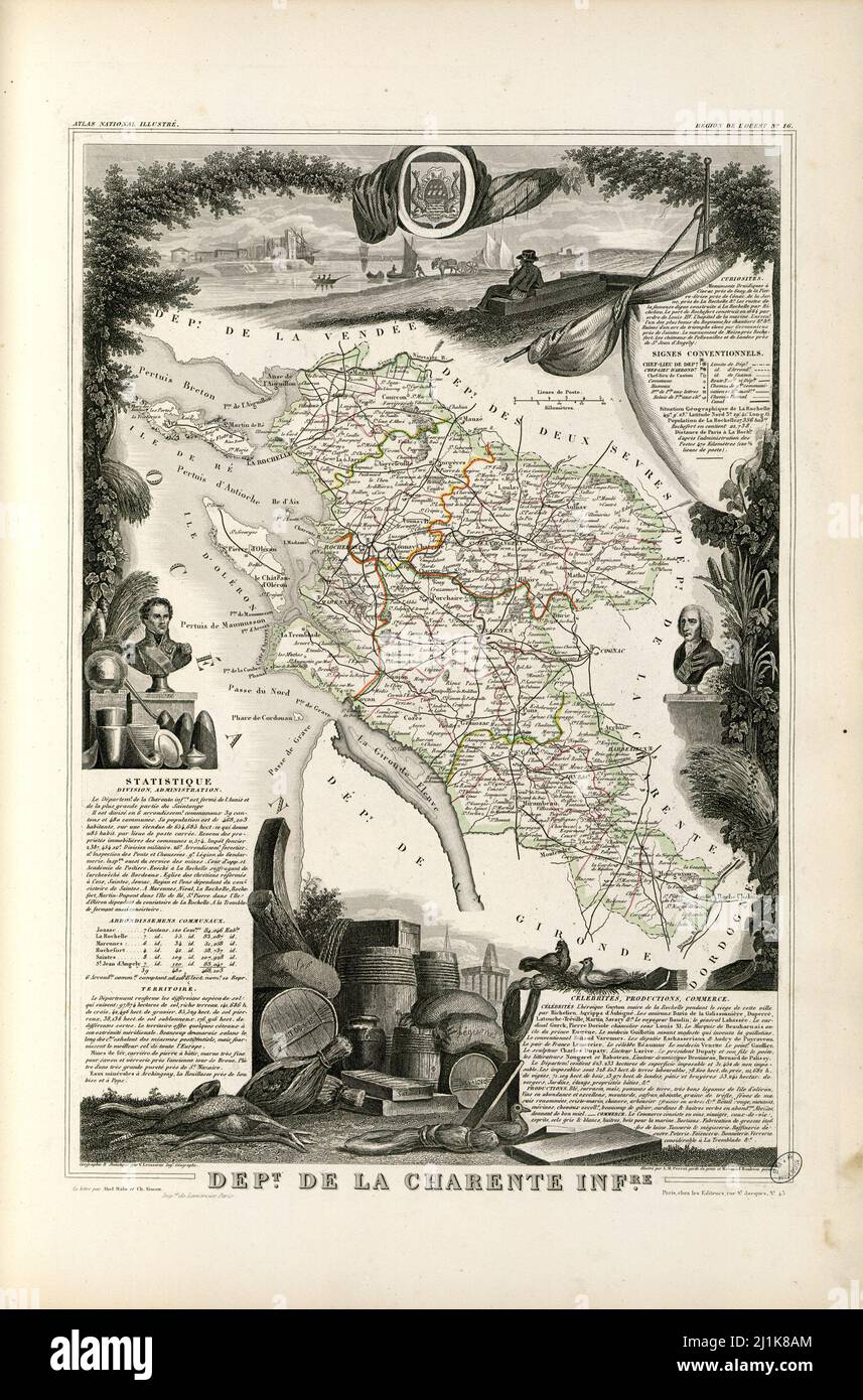 Vintage map French colonies and areas from 19th century. All maps are ...