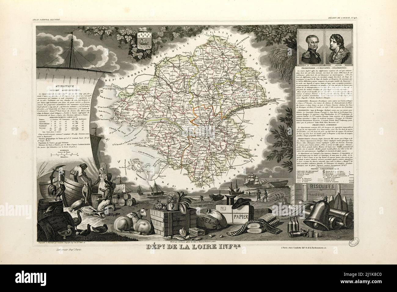 Vintage map French colonies and areas from 19th century. All maps are ...