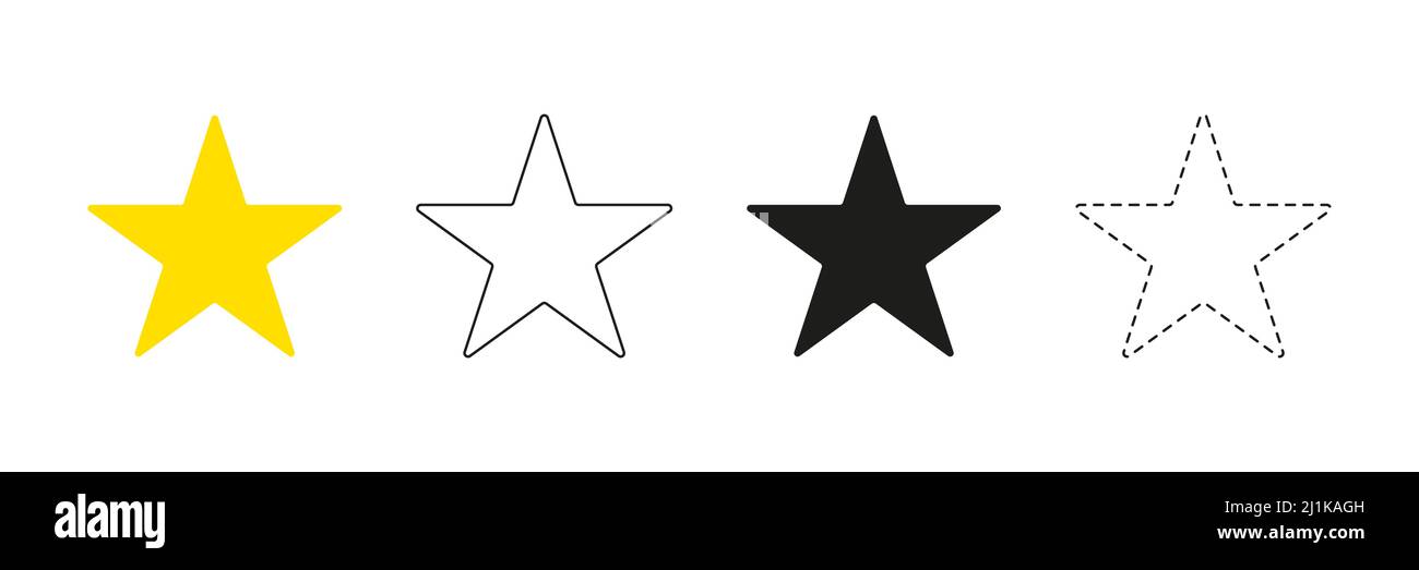 Set stars icon. Different type stars shapes collection Stock Vector ...