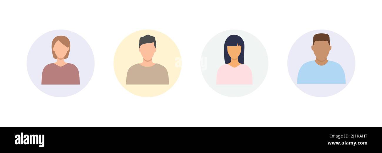 Human heads group. People avatar set. User icon Stock Vector Image ...