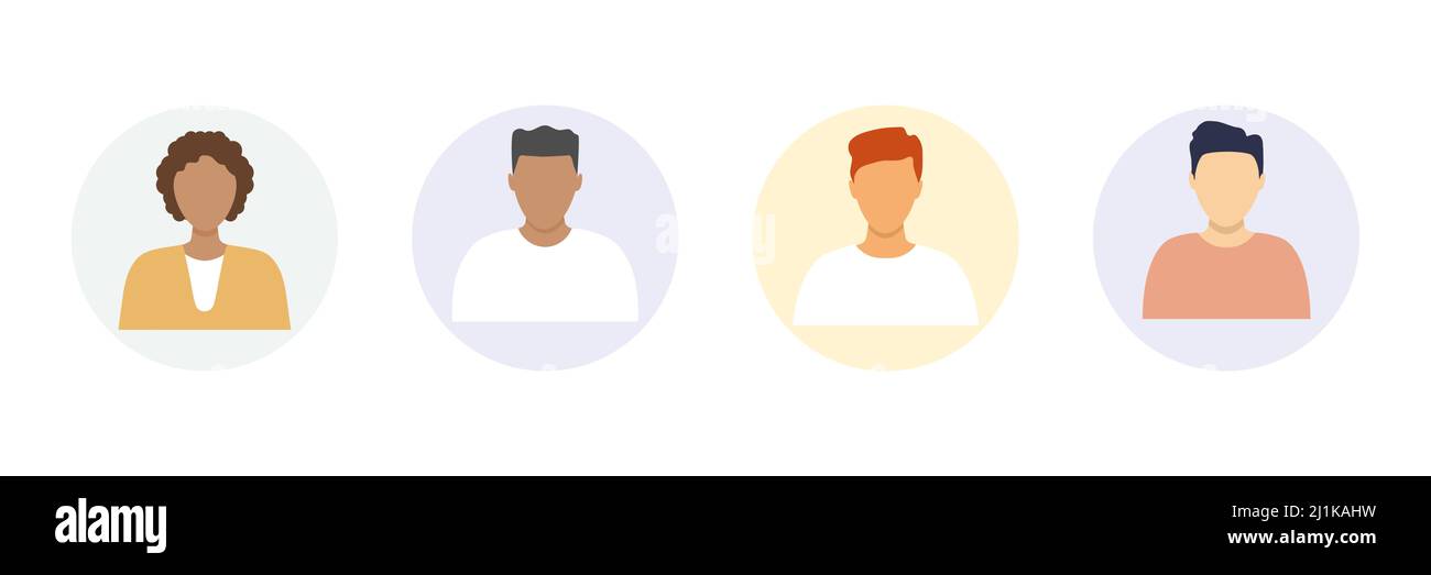 Human heads group. People avatar set. User icon Stock Vector Image ...