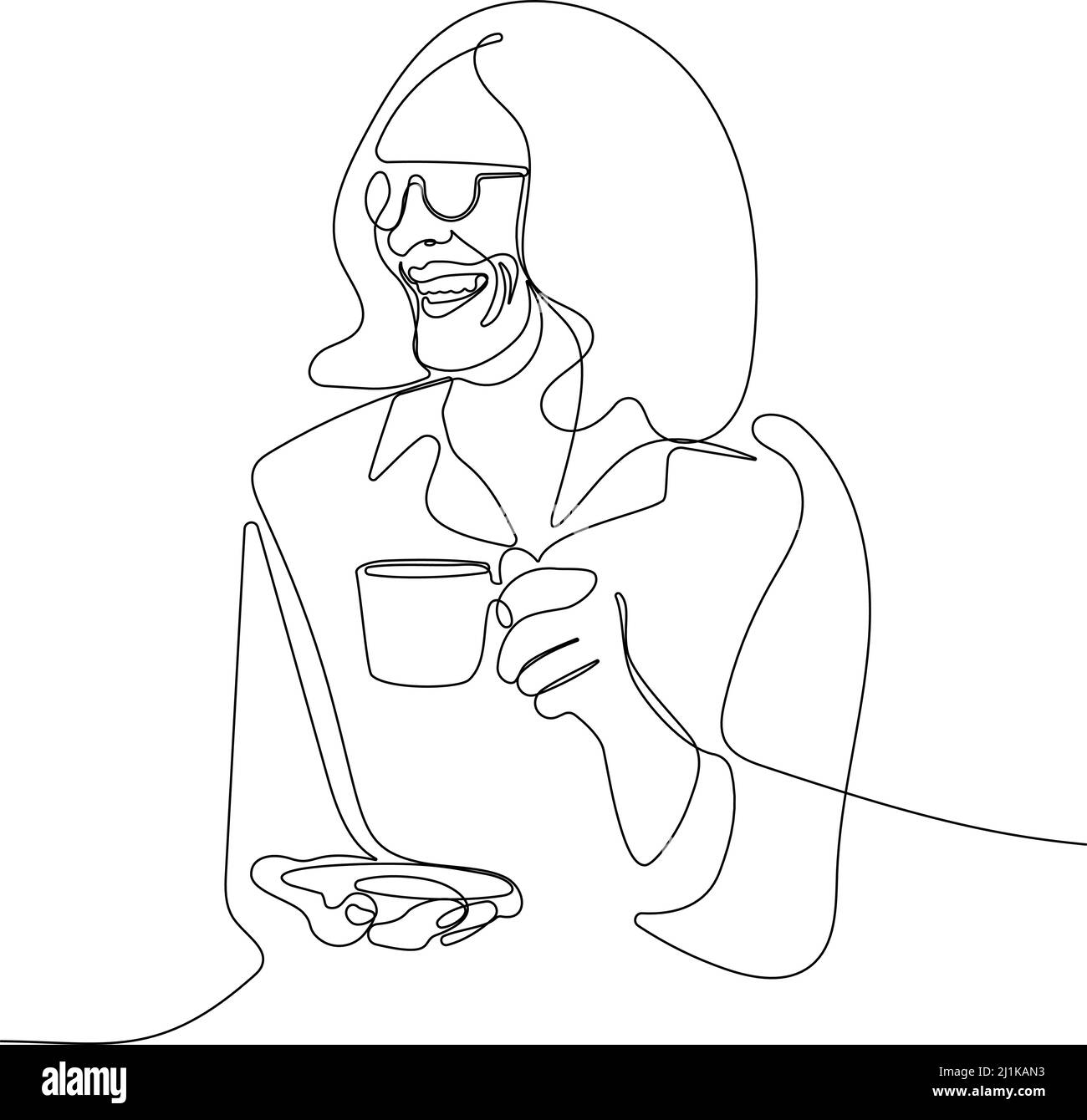 Stay home concept line Stock Vector Images - Alamy