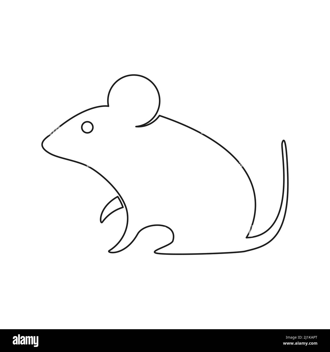 Mouse line icon. Vector illustration isolated Stock Vector Image & Art ...