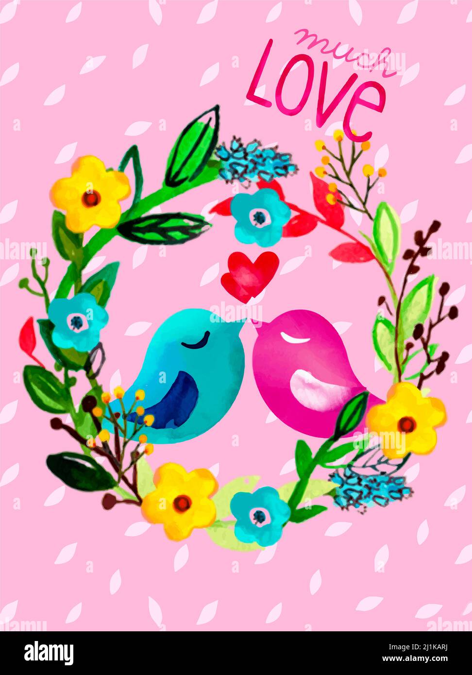 Spring Love Birds Wallpaper