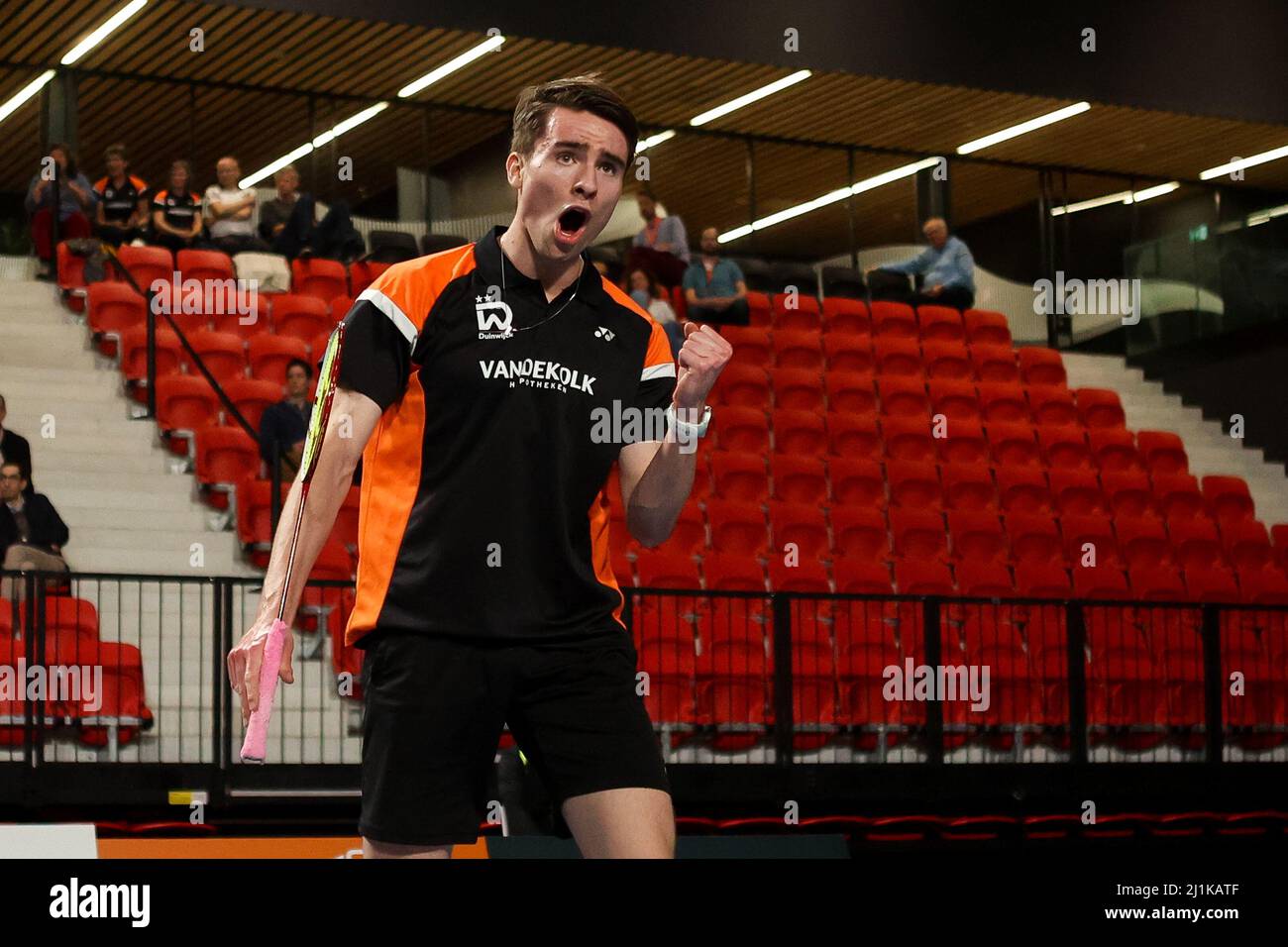 DEN HAAG, NETHERLANDS - MARCH 26: Finn Achthoven of BC Duinwijck during ...