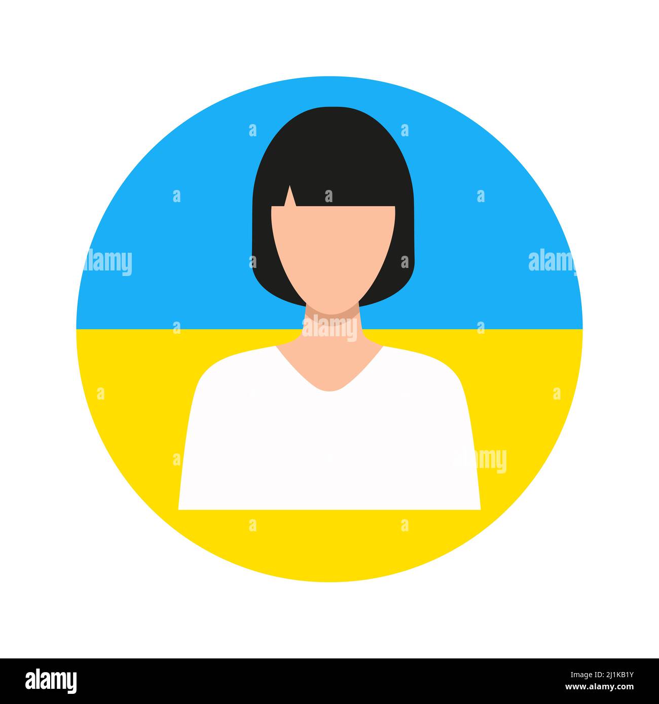 Female flag person with stop sign Stock Vector Images - Alamy