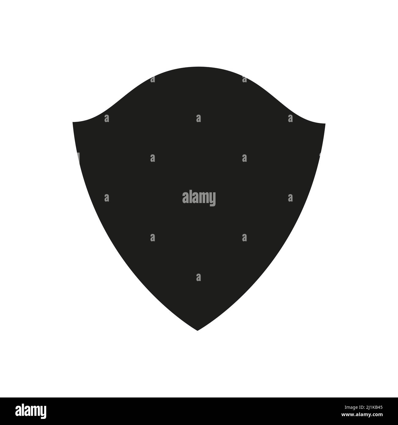 Shield silhouette. Shielding sign. Security and protector black symbol ...